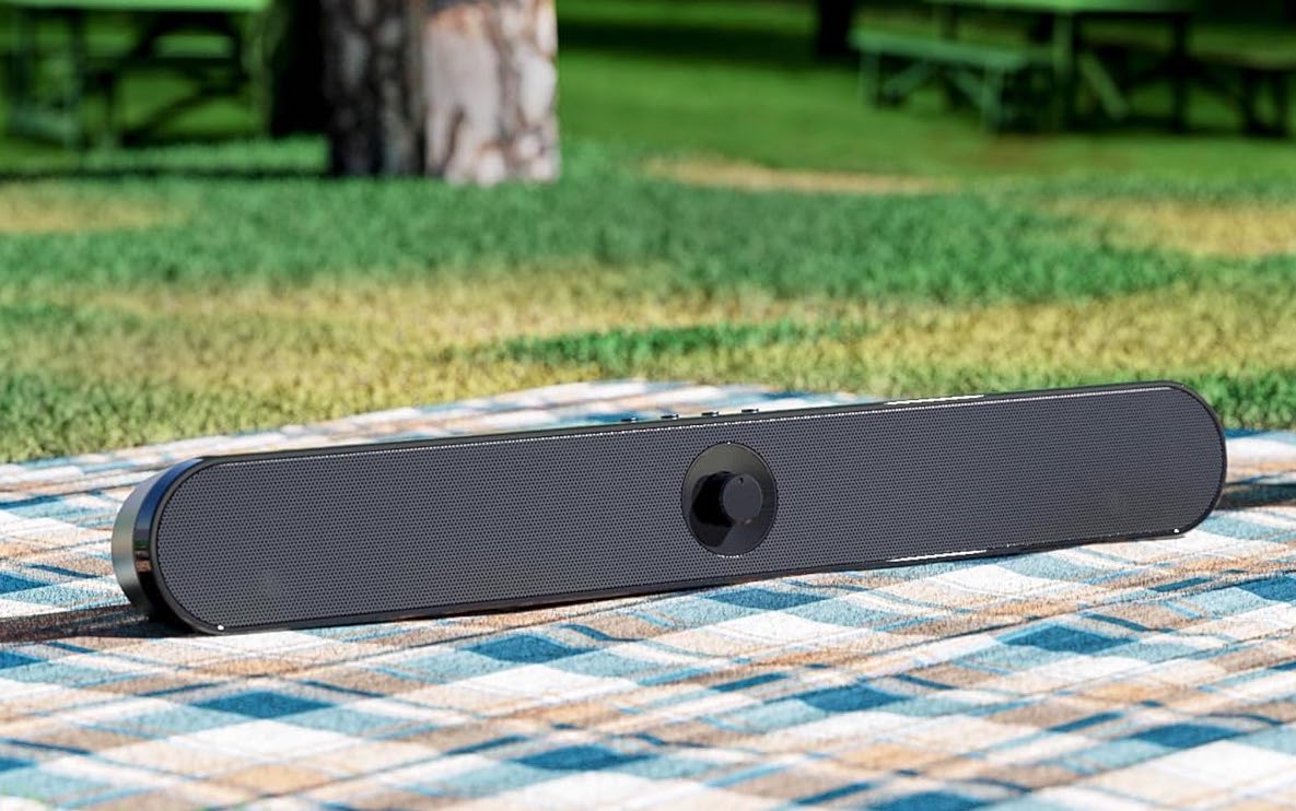 The Majority D40 Bookshelf Speakers & Atlas Portable Bluetooth Soundbar